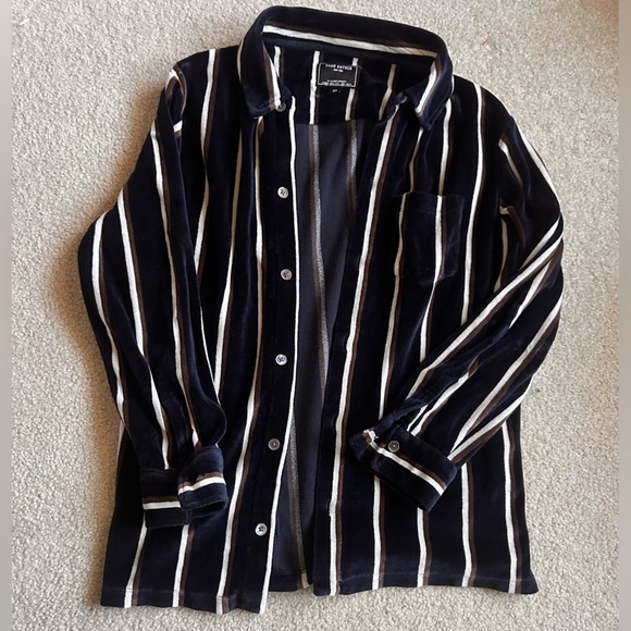Todd Snyder | Shirts | Todd Snyder Velvet Striped Buttonup Polo Shirt ...